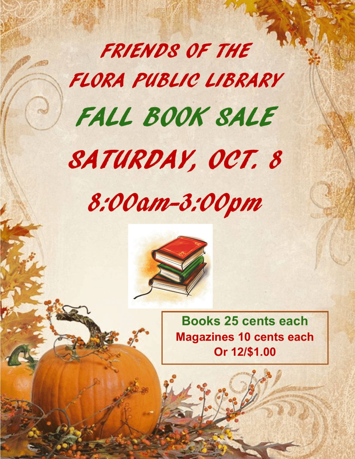 Friends Book Sale - Flora Public Library